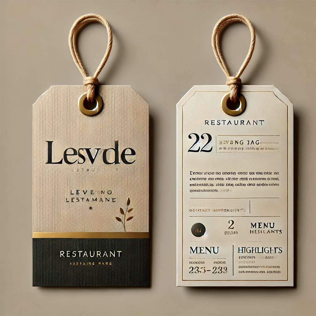 folded Hang Tags - BJ SIGNWORLD INC